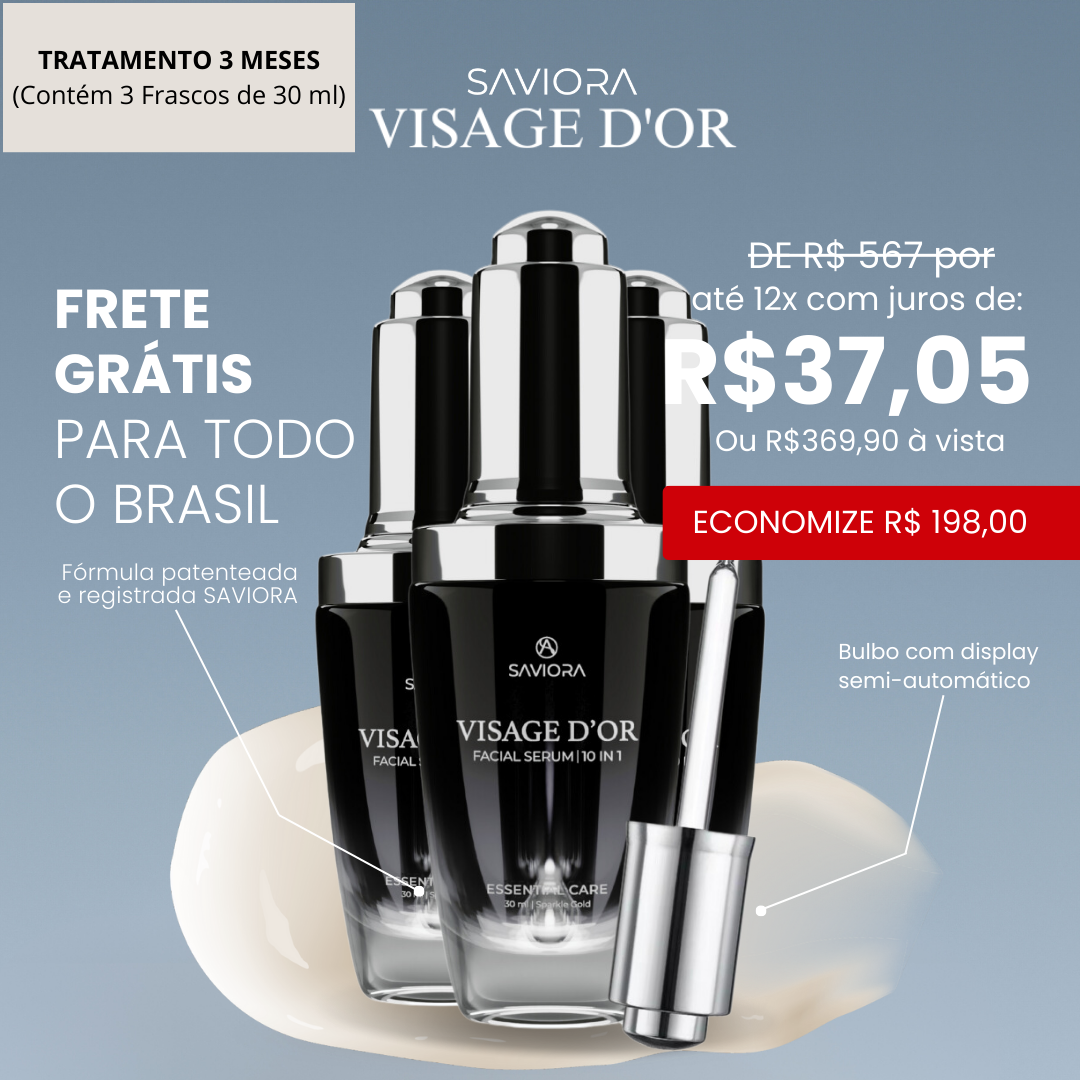 Visage D'or - Preenchedor e Clareador - Saviora - Serum 10 em 1 ...