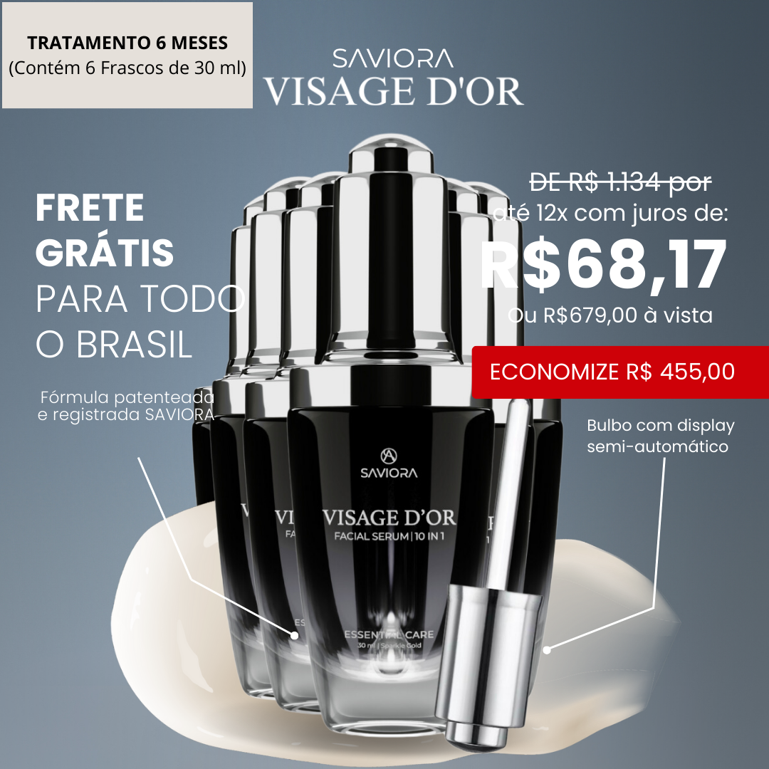 Visage D'or - Preenchedor e Clareador - Saviora - Serum 10 em 1 ...